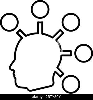 scientific mind Icon. Simple vector illustration for web, print files ...