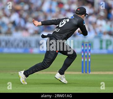 London, ENGLAND - Henry Nicholls of New Zealand in action during 2nd ...