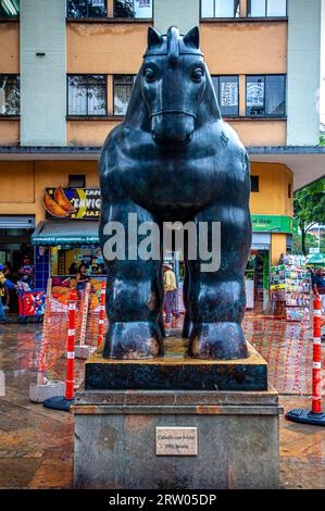 Sculpture by Colombian artist Fernando Botero. Plaza Botero, Medellín ...