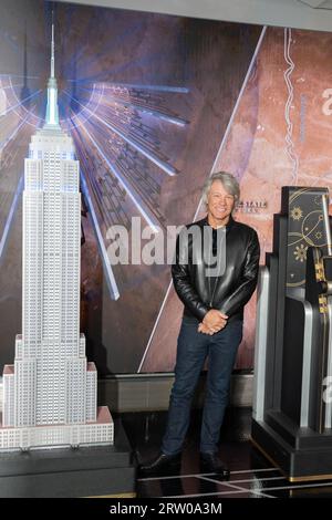 Jon Bon Jovi visits the Empire State Building in New York on September ...