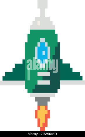 vector pixel art warship isolated Stock Vector Image & Art - Alamy