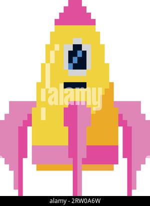 vector pixel art warship isolated Stock Vector Image & Art - Alamy