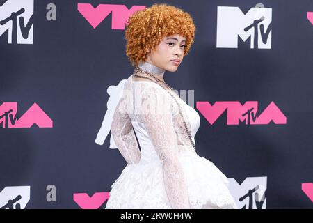 Ice Spice poses in the press room at the MTV Video Music Awards on ...