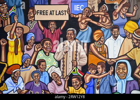 Artwork by artist Sipho Ndlovu on the history of South Africa ...