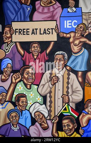 Artwork by artist Sipho Ndlovu on the history of South Africa ...