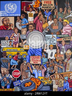 Artwork by artist Sipho Ndlovu on the history of South Africa ...