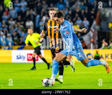 Luis Binks of Coventry City lines up a free kick during the Emirates FA ...