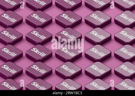 LONDON, UK - September 2023: Skrill online financial service provider ...
