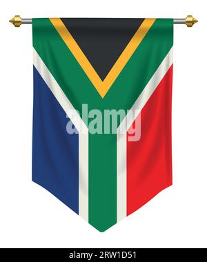 South Africa Independence day hanging flag background Stock Vector ...