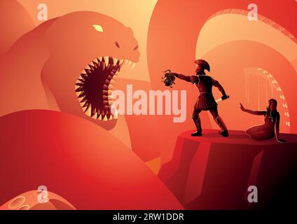 Vector greek hero Perseus and Medusa Stock Vector Image & Art - Alamy