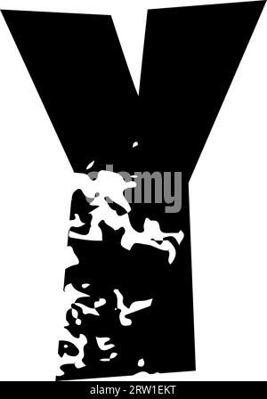 Paper cut letter Y. Old newspaper magazine cutouts Stock Photo - Alamy