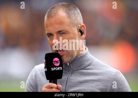 Joe Cole working for TNT Sports before the Premier League match at the ...