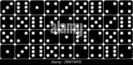 Cartoon dice and eyes. Dice game with six faces for play. Cube or cubes ...