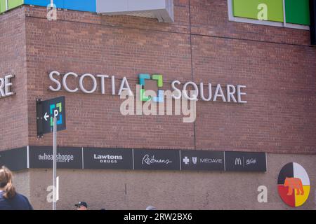 Scotia Square sign in downtown Halifax, Nova Scotia, Canada Stock Photo ...