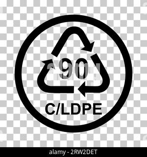 Composites recycling symbol 90. Composites recycling code 90, vector ...
