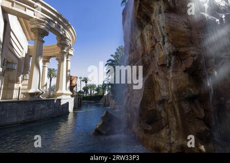 Majestic Stone Cascade: A Tranquil Oasis in a Bustling World Stock ...