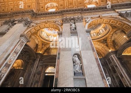Extravagant interior of Saint Peter's Basilica, home of the Roman ...