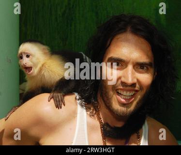 EXCLUSIVE!! British comedian Russell Brand poses with fans and gives a ...