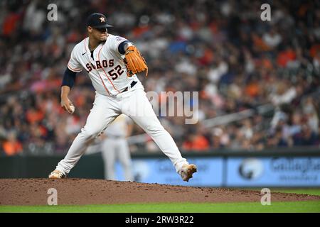 Houston Astros relief pitcher Bryan King throws against the Toronto ...