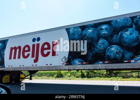 Meijer store logo on a truck Stock Photo - Alamy