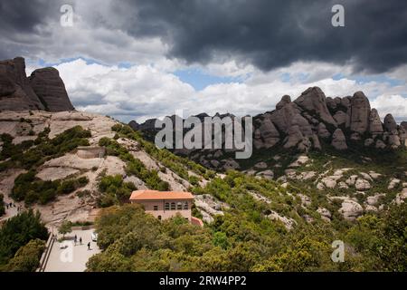 Montserrat mountains picturesque scenery in Catalonia, Spain Stock ...