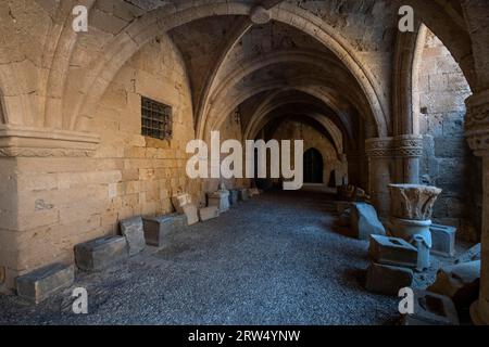Collonades, artefacts, Archaeological Museum in the former Order of St ...