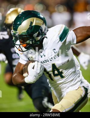 Colorado State wide receiver Tory Horton runs the 40-yard dash at the ...