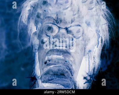 A dead alien face detail close up Stock Photo - Alamy