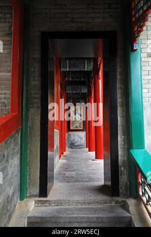Chinese classical corridor architecture, Beijing Stock Photo - Alamy