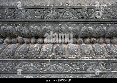 Rock carving, architectural landscape, Beihai Park, Beijing Stock Photo ...
