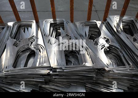 The leftover materials of the shovel are stacked together Stock Photo ...