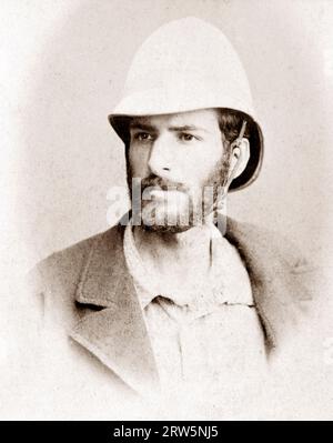 Portrait of Pierre Savorgnan de Brazza (1852 - 1905). Later coloring ...