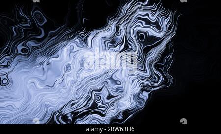 Flashing pulsations in pattern of electric waves. Motion. Liquid ...