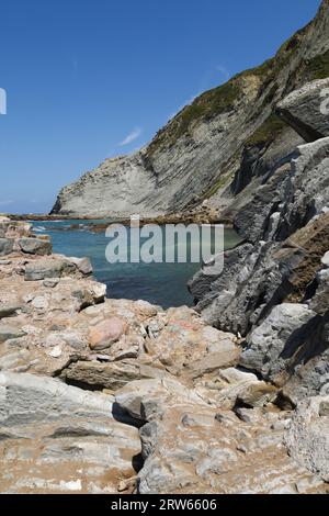 Beautiful and colorful Flysch formations of the Unesco Global Geopark ...