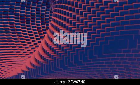 Background with moving 3d visual distortion. Design. Background with ...