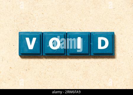 Alphabet letter in word void on wood background Stock Photo - Alamy