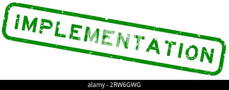 Grunge green achievement word square rubber seal stamp on white ...