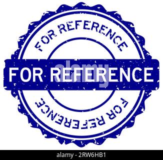 Grunge blue reference word rubber seal stamp on white background Stock ...