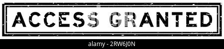 access granted stamp. square grunge sign on white background Stock ...