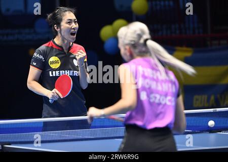 MALMÖ, SWEDEN 20230917Germany's Ying Han celebrates after winning a ...