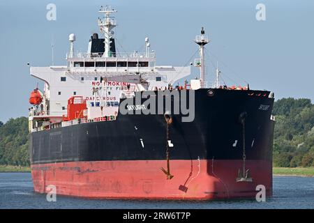 Chemical / Oil Products Tanker SKYLIGHT passing the Kiel Canal Stock ...