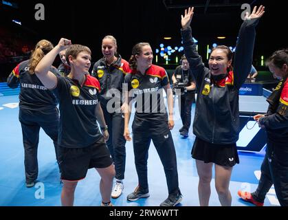 MALMÖ, SWEDEN 20230917Germany's Ying Han celebrates after winning a ...