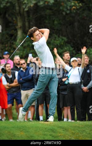 Tom Holland actor playing golf Stock Photo - Alamy