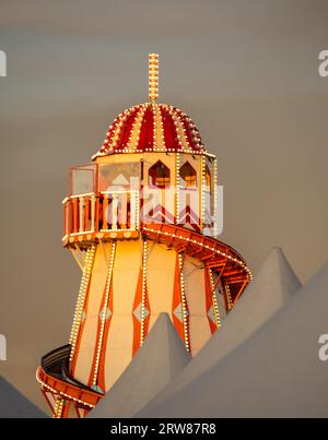 Traditional fairground helter skelter spiral slide, UK Stock Photo - Alamy