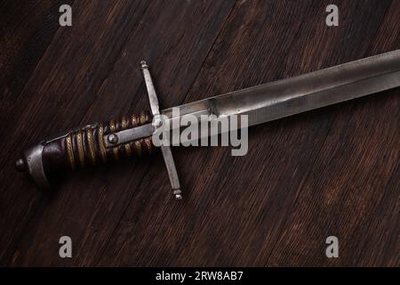 Polish Saber Sword on wooden deck, 17th century. Poland, Lithuania ...