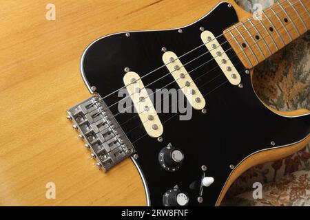 Electric Guitar, Stratocaster Copy musical instrument Stock Photo - Alamy