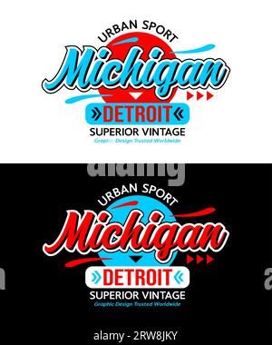 Detroit city circle urban vintage calligraphy typeface, graphic ...