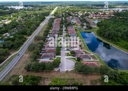 Aerial view of a residencial condominium suburb in Tampa Florida Stock ...