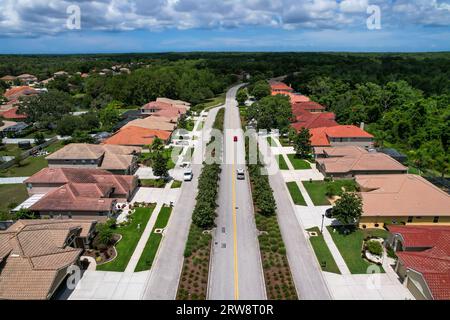Aerial view of a residencial condominium suburb in Tampa Florida Stock ...