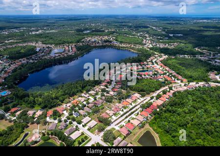 Aerial view of a residencial condominium suburb in Tampa Florida Stock ...